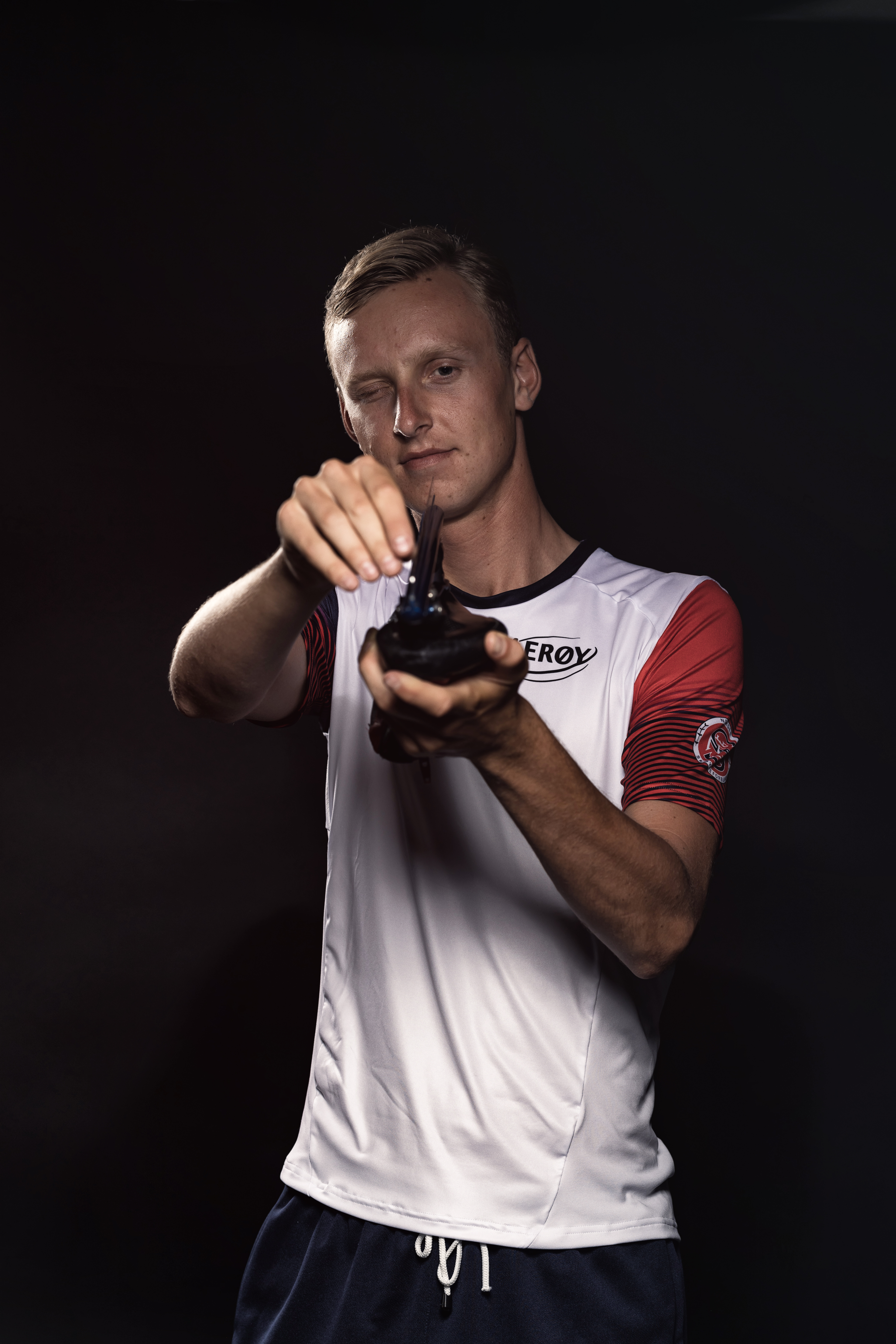 Sander skinner på isen