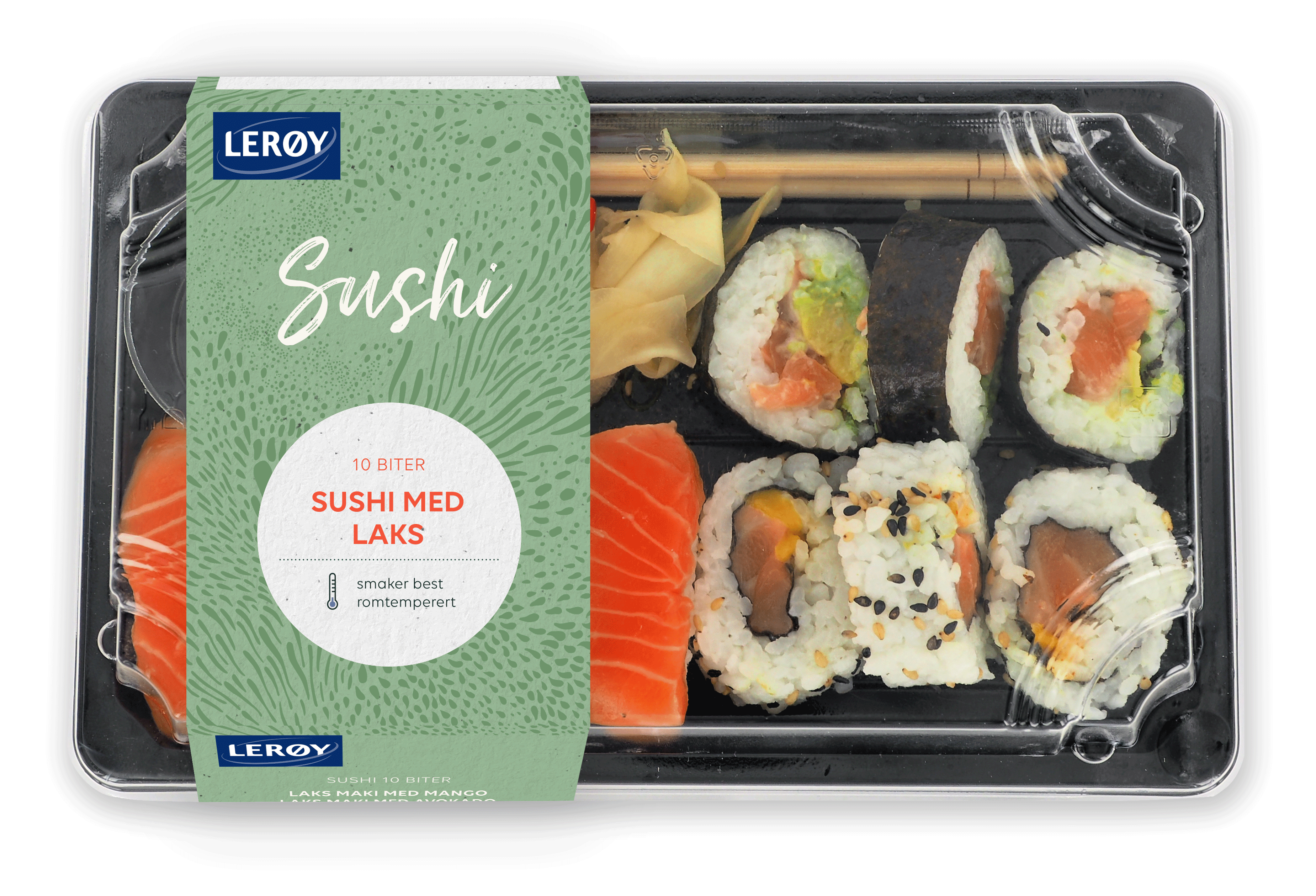 Sushi 10 biter med laks